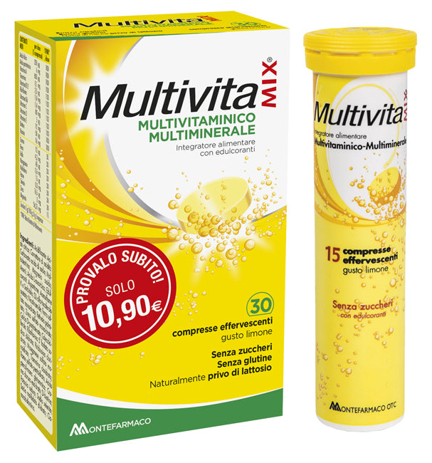 Montefarmaco Multivitamix 30 compresse effervescenti senza zucchero